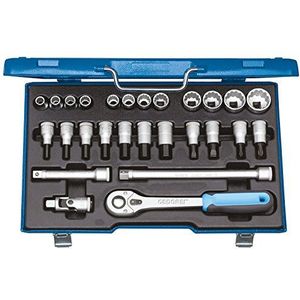 Hbm 81 delige doppenset inch maten met ratels in carbon foam inlay voor ...