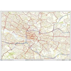 Glasgow - g - postcode wandkaart - papier - Kantoorartikelen online ...