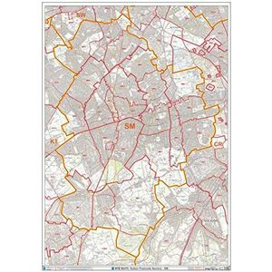 Buiten-hebriden - hs - postcode wandkaart - kunststof gecoat ...