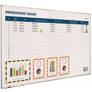 Whiteboard kaizen verbeterbord - 90x120 cm - smit visual ...