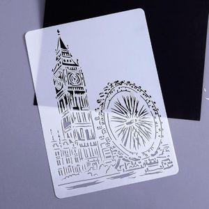 10 stuks 10 zeilhotel bouw serie schilderij sjabloon thema stad a4 ...