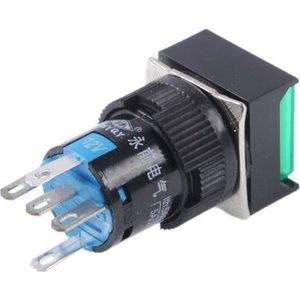 Car diy square button push switch with led indicator dc 24v(green ...