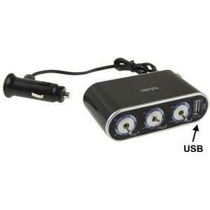 In car usb - triple sockets with switch for gps - mobile phone - pda ...