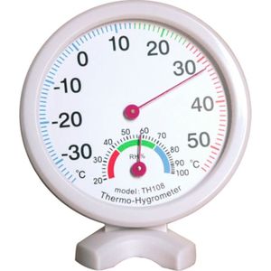 Th101e mini round clock-shaped indoor outdoor hygrometer humidity ...