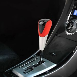 Universal high carbon fiber texture leather hole pattern car gear shift ...