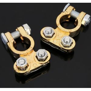 2 pcs positive and negative car pure lead battery connectors terminals ...