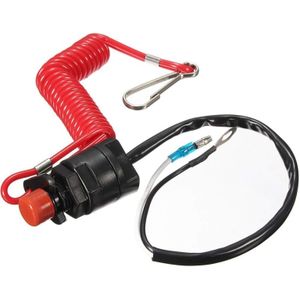 Universal boat outboard engine motor kill stop switch safety tether lanyard motorcycle switches ...