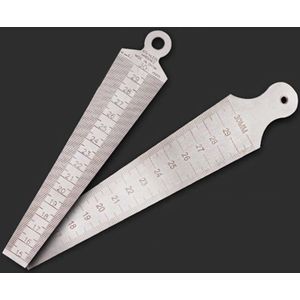 6 pcs - set stainless steel weld inspection ruler tapered gap ruler ...