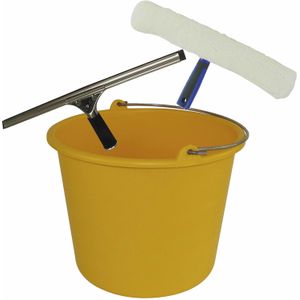 Ramen wassen set - raam spons-droog trekker-emmer - sponzen ...