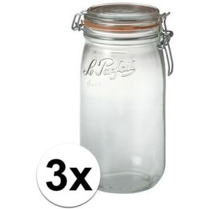 Weckpotten-inmaakpotten met klepdeksel 1 liter - online kopen | beslist ...