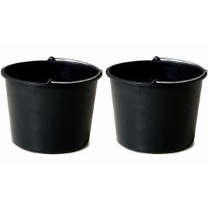 Pakket van 4x stuks specie emmers - huishoudemmers 20 liter met ...