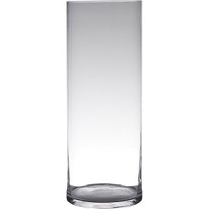 Transparante home-basics cylinder vorm vaas-vazen van glas 25 x 18 cm ...