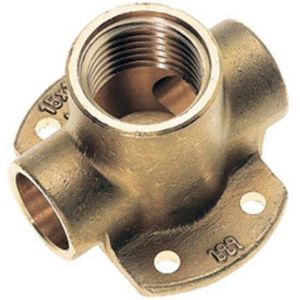 Messing muurplaat laag met verhoogde aansluiting 1 2x15 mm kiwa ...