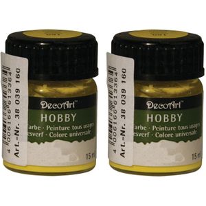 2x witte acrylverf-allesverf potjes 15 ml hobby-knutselmateriaal ...