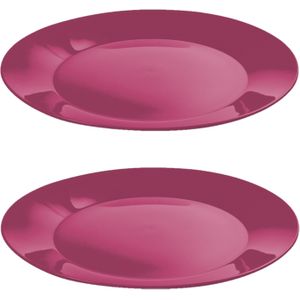 3x ontbijt-diner bordjes van hard kunststof 21 cm in het groen ...