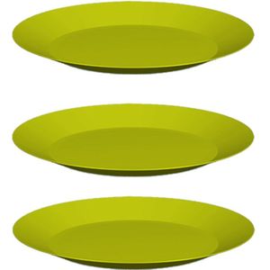 20x ontbijt-diner bordjes van hard kunststof 26 cm in het groen ...