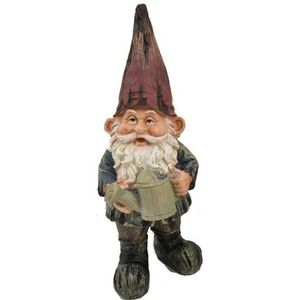 Keramiek kabouter beeldje 23 cm met rode muts en gieter - tuinbeelden ...