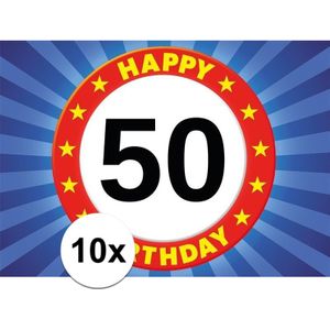 Stopbord stickers 50 jaar - feeststickers - Kantoorartikelen online ...