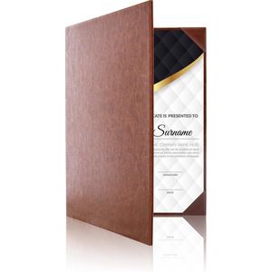 Rapportmap - diplomamap - certificaat mappen - 2x a4 - donkerbruin ...