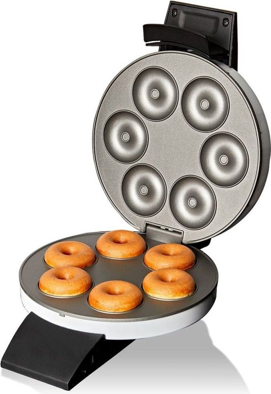 Cloer - Donutmaker - Wit - Met Antiaanbaklaag - Voor 6 Mini-Donuts ...
