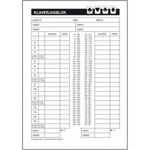 Scoreblok klaverjassen spel 50 vellen met 2x pakjes speelkaarten ...
