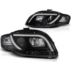 Koplampen dagrijlicht audi a4 10 00-10 04 tube lights zwart tru drl ...
