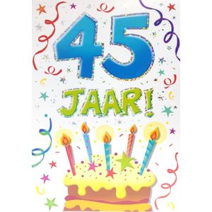 Verjaardagskaart 45 jaar - Cadeaus & gadgets kopen | o.a. ballonnen ...