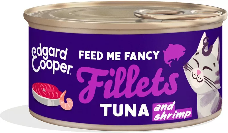 Edgard & Cooper Kattenvoer Fillets Tonijn - Garnaal 70 gr kopen ...