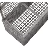 VidaXL - Verhoogde Plantenbak - Grijs - Poly Rattan - Met Latwerk en 3 ...