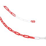 Afzetketting met haken - rood/wit - 10 meter - kunststof ...