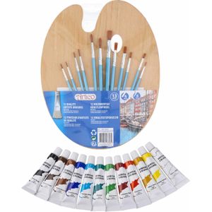 Acryl hobby-knutselen verf tubes 12 kleuren in tubes van 12 ml ...