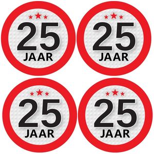 Set van 6x stuks 10 jaar leeftijd stickers rond 15 cm verjaardag versiering - feeststickers ...
