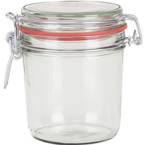 1x weckpot-inmaakpot 400 ml met rode rubberen ring klepdeksel en ...