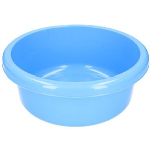 Blauwe afwasteil-afwasbak rond kunststof 32 cm 10 liter - afwassen ...