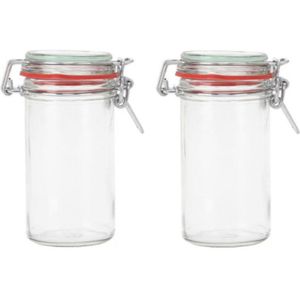 12x weckpot-inmaakpot 300 ml met rode rubberen ring klepdeksel en ...