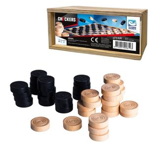 Compleet damspel met dambord en damstenen - familie spelletjes sets ...